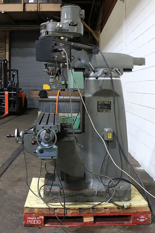 42'' Table 2HP Spindle Supermax YCM-1-1/2 VERTICAL MILL (Ref No: 159084 ...