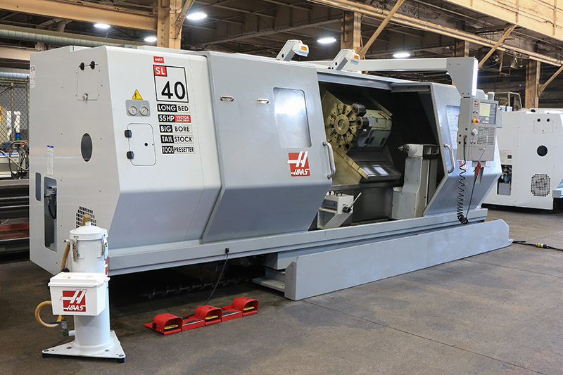 40'' Swing 89'' Centers Haas SL-40LB Big Bore 55HP CNC LATHE (Ref No ...