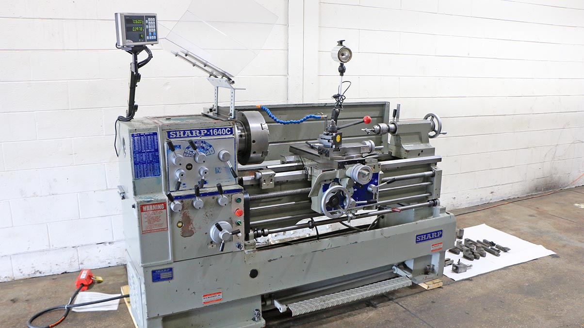 16'' Swing 40'' Centers Sharp 1640C ENGINE LATHE (Ref No: 160381 ...