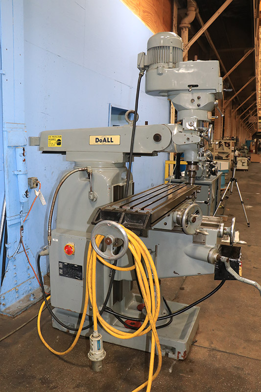 49'' Table 3HP Spindle DoAll FV-2V VERTICAL MILL (Ref No: 160989 ...