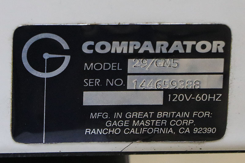 14'' Screen Gage-Master 29/GM5, 1993, GM5 DRO w/PROG. GEO FUNCT., 10X ...