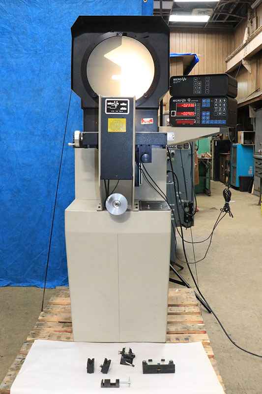 14'' Screen Micro-Vu S-14, Q16 DRO & ED-50 EDGE DET., 20X LENS OPTICAL ...