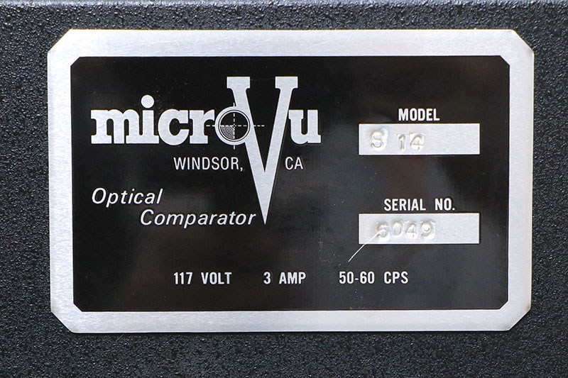 14'' Screen Micro-Vu S-14, Q16 DRO & ED-50 EDGE DET., 20X LENS OPTICAL ...