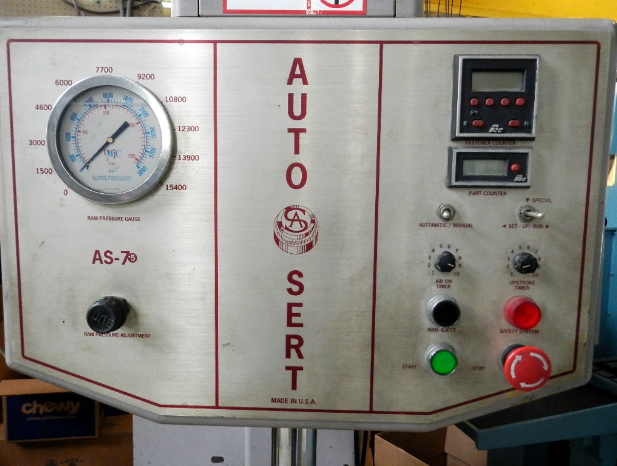 7.5 Ton 6'' Stroke Auto-Sert AS-7.5 HARDWARE INSERTION PRESS (Ref No ...