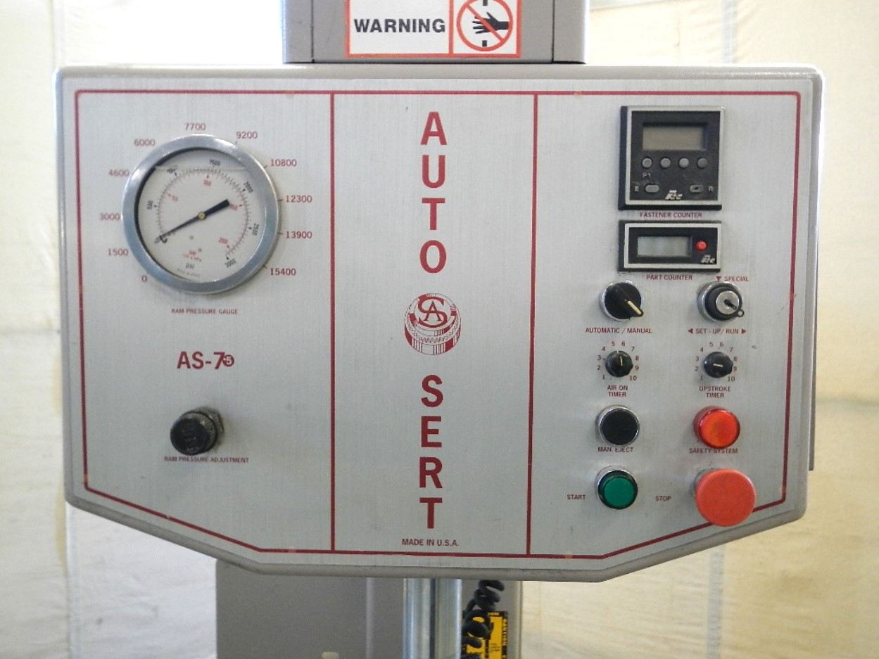 7.5 Ton 6'' Stroke Auto-Sert AS-7.5 HARDWARE INSERTION PRESS (Ref No ...