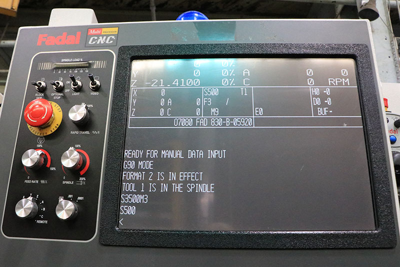 80'' X Axis 30'' Y Axis Fadal 8030 HT VERTICAL MACHINING CENTER (Ref No: 167603) - Machinery Values