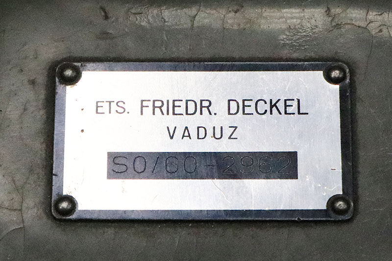 Deckel SO, 1960, WITH COLLETS & WHEELS TOOL & CUTTER GRINDER (Ref No ...