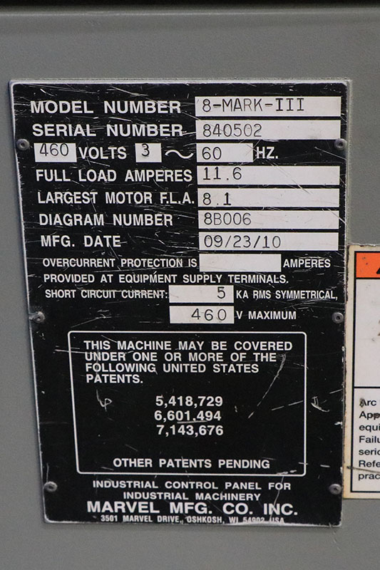 Marvel SERIES 8, MK III VERTICAL BAND SAW (Ref No: 167786) - Machinery ...