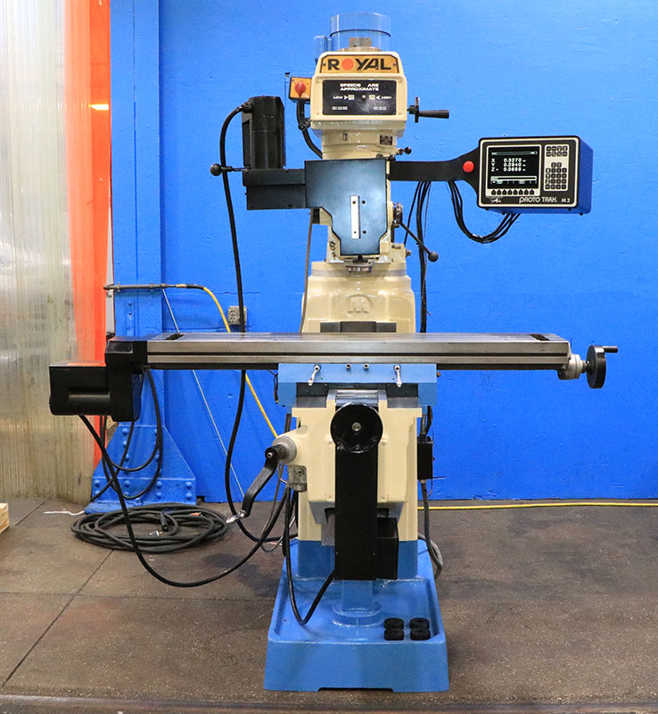 30'' X Axis 5HP Spindle Royal 5VK w/Proto-Trak MX3 CNC VERTICAL MILL ...