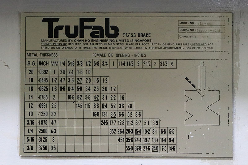 90 Ton 144'' Bed Wysong TRUFAB P90-12 PRESS BRAKE (Ref No: 169300 ...