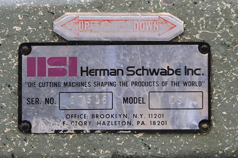 25 Ton Herman-Schwabe DS CLICKER DIE CUTTING PRESS (Ref No: 173484 ...